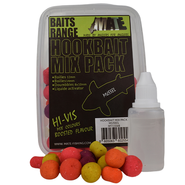 Boili Mate Fluo Hookbait Mix Pack/Mussel