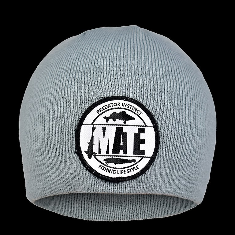 Zimska Kapa Mate Knitted Grey W/Patch