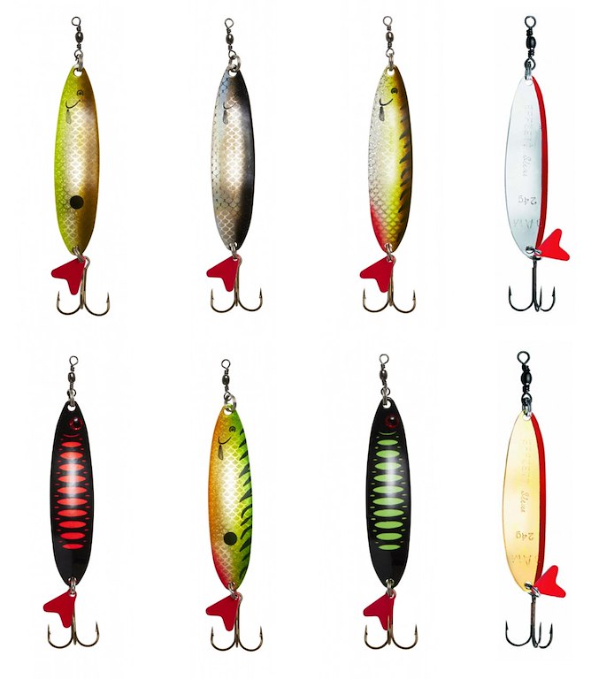 Varalica Dam Effzett Slim Standard Spoon Black/Orange UV 8cm 24gr