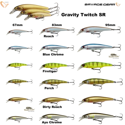 Vobler Savage Gear Gravity Twitch SR 8.3cm 10gr Suspending