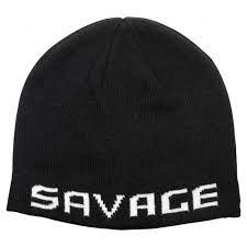 Zimska Kapa Savage Gear Logo Beanie / Black White