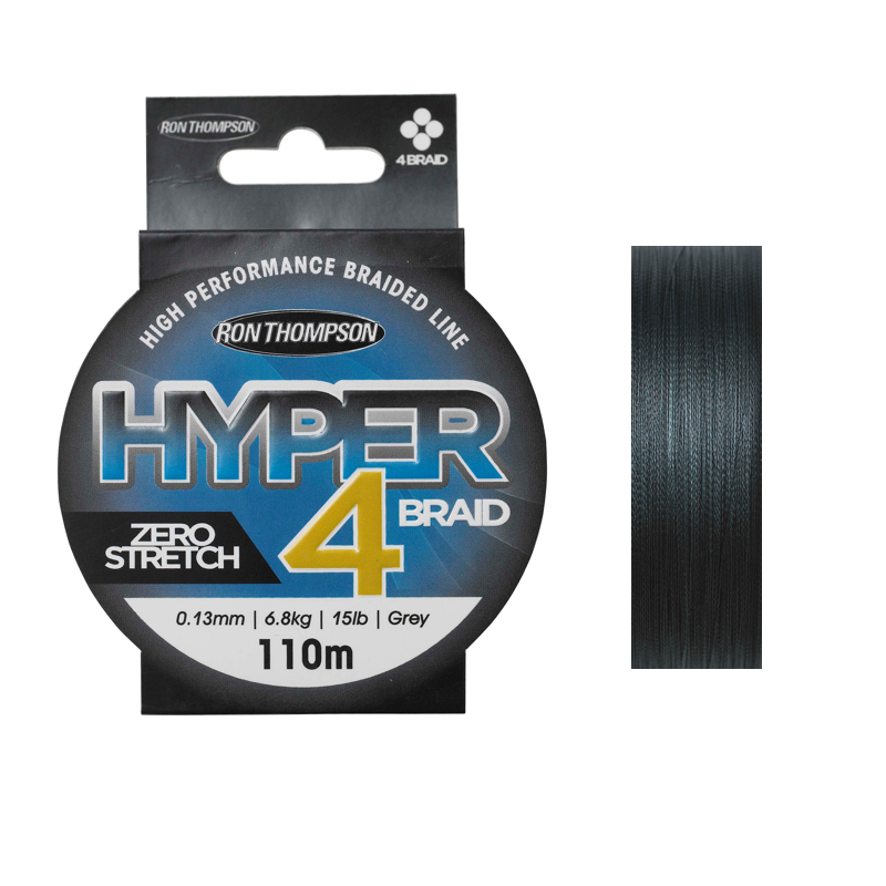 Upredena Struna Ron Thompson Hyper 4-Braid 110M Gray 0.20MM