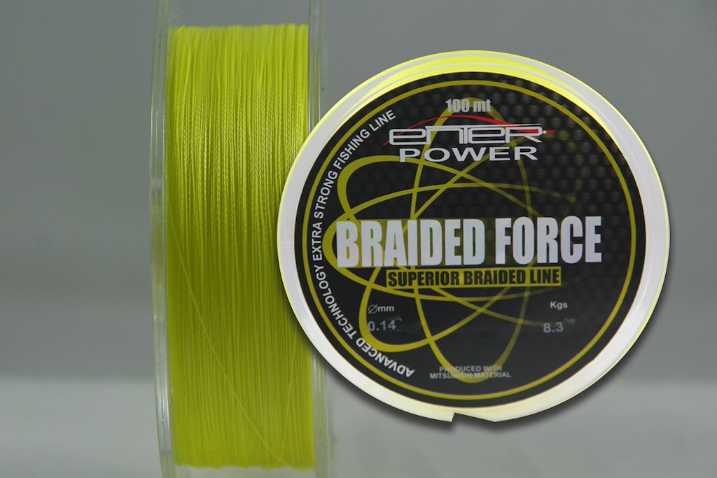 Upredena Struna Enter Braided Force Yellow 100m 0.25mm