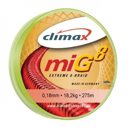 Upredena Struna Climax MiG8 Extreme Braid- Zelena, 100m