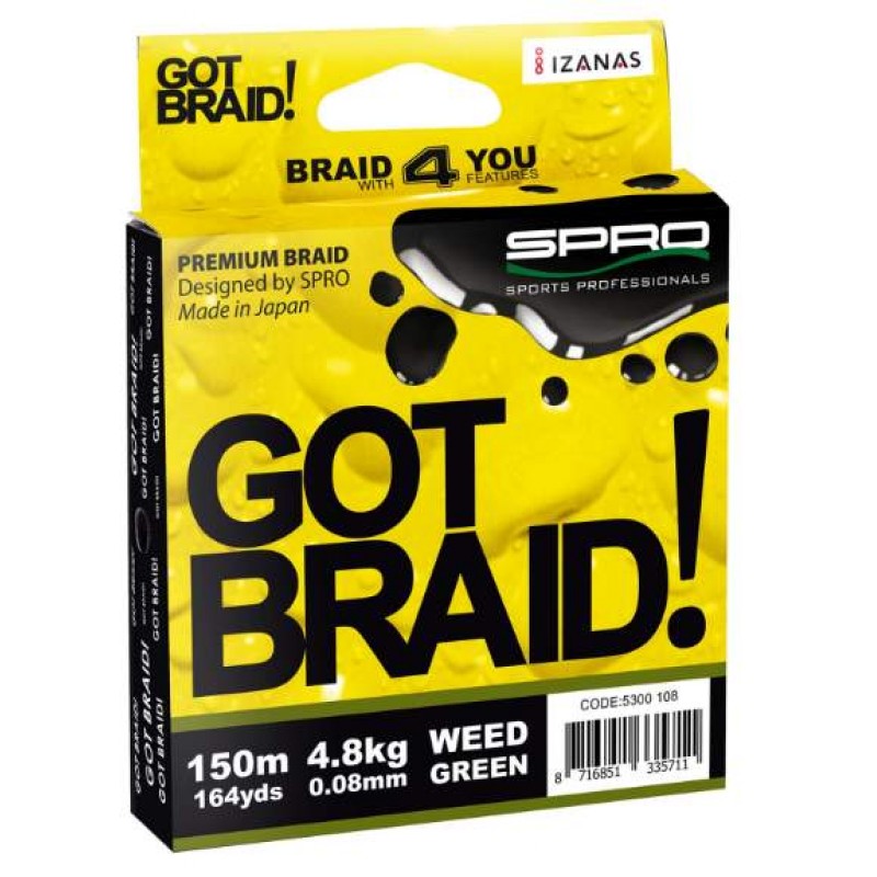 Upredena Struna Spro Got Braid Weed Green 150m