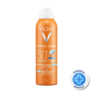 Vichy Capital Soleil Dečiji sprej protiv prilepljivanja peska na kožu SPF 50+ 200 ml