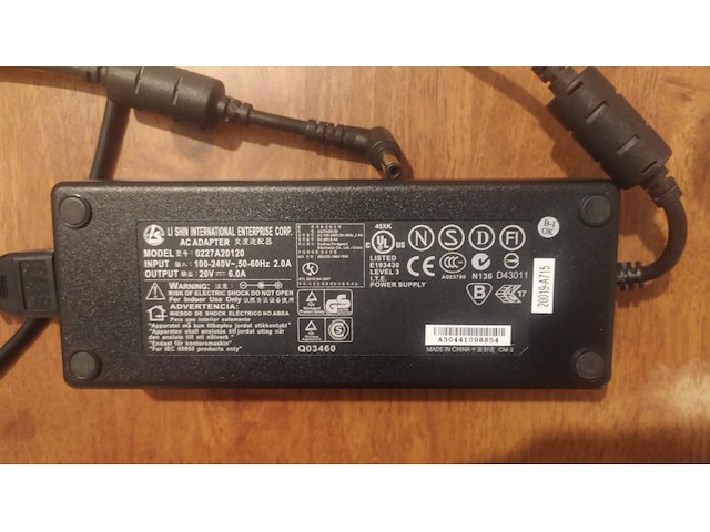 Punjac - adapter za Asus , MSI , Toshiba 20V , 6A