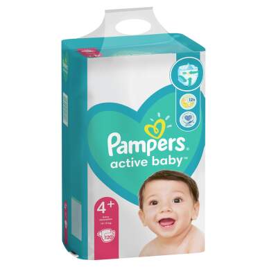 Pampers pelene active MB 4+ maxi +120 komada