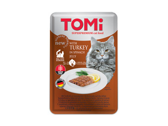 TOMI GF Cat sos za mačke - Ćuretina i spanać 100g