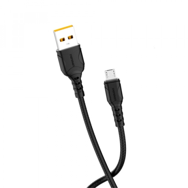 DENMEN D08V Micro USB data kabl 3,6A 1m crna