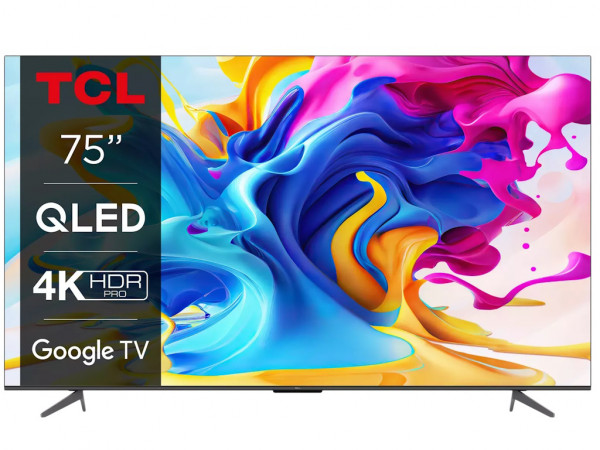 Televizor TCL 75C645/QLED/75''/4K HDR/60Hz/GoogleTV/crna