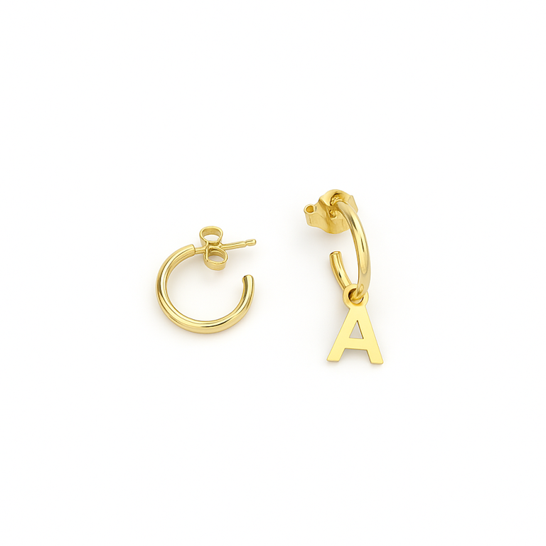 Earrings Letter A