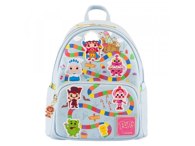 LOUNGEFLY HASBRO CANDY LAND TAKE ME TO THE CANDY MINI BACKPACK