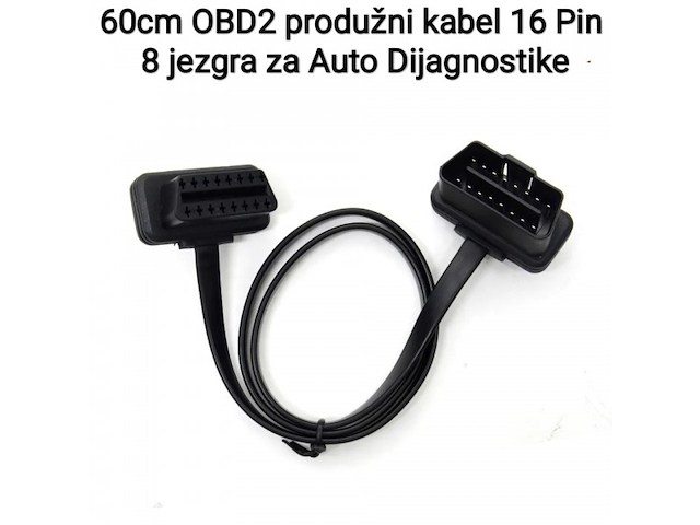 OBD2 produžni kabel 16 Pina, 8 jezgra za ELM Auto Dijag