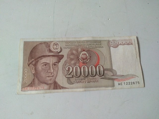 20000 DINARA 1987.