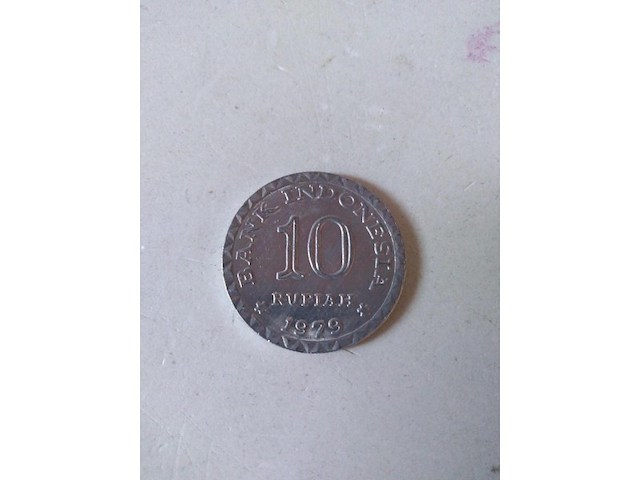 10 rupija Indonezija,1979.