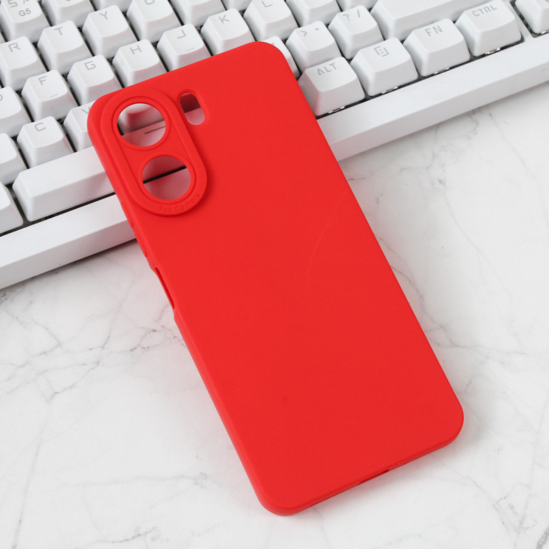 Maskica Silikon Pro Camera za Xiaomi Redmi 13C crvena