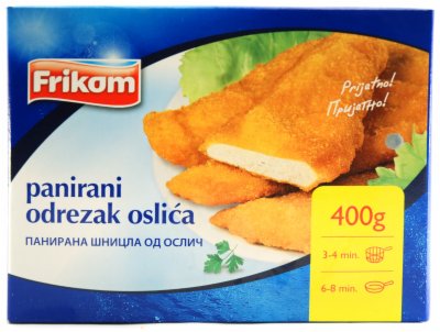 SMRZNUTI PANIRANI ODREZAK OSLICA FRIKOM 400G
SMRZNUTI PANIRANI ODREZAK OSLICA FRIKOM 400G