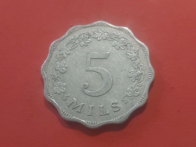 Malta  - 5 mils 1972 god