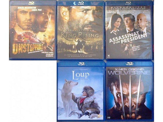 LOT od 5 kom. Blu-Ray diskova sa filmovima + 2 kom. DVD