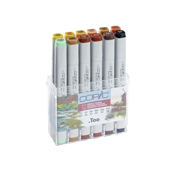 Flomasteri COPIC Classic Autumn Colours - set od 12 kom