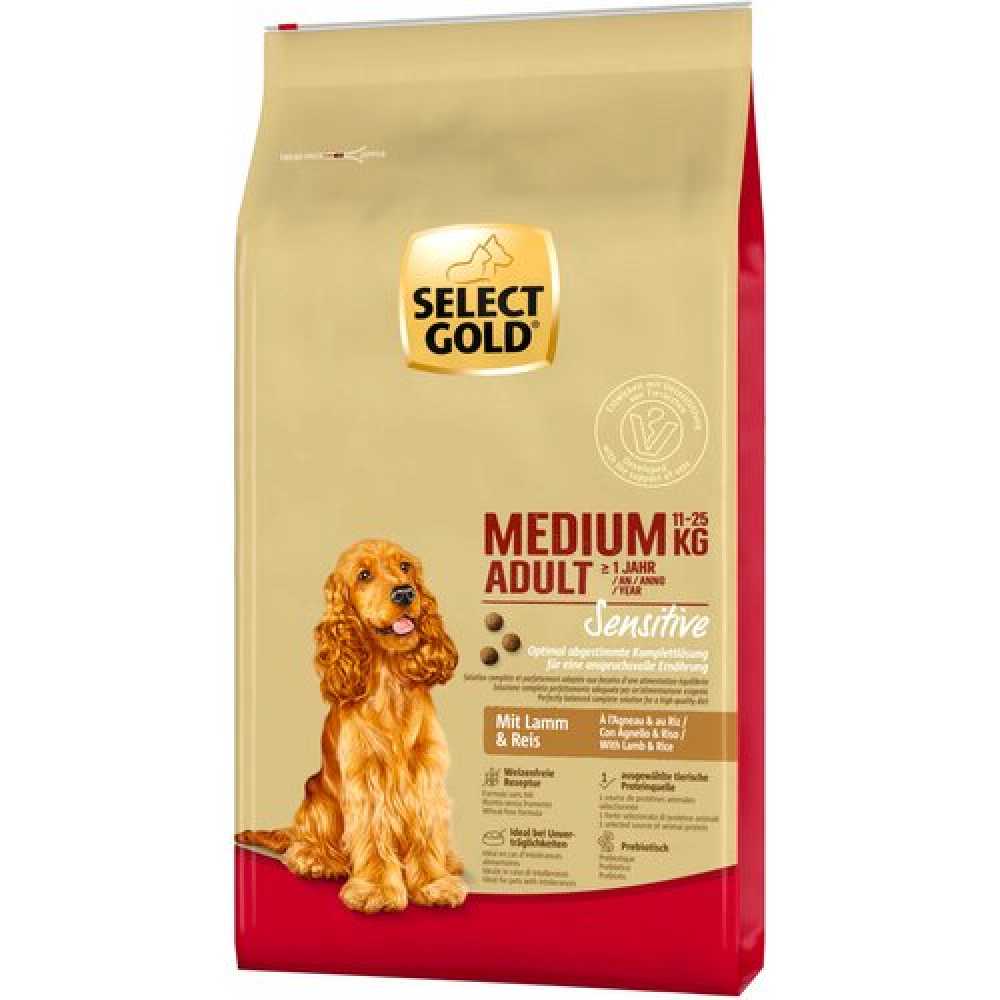 SELECT GOLD Dog Sensitive Medium Adult Lamb&Rice 4kg