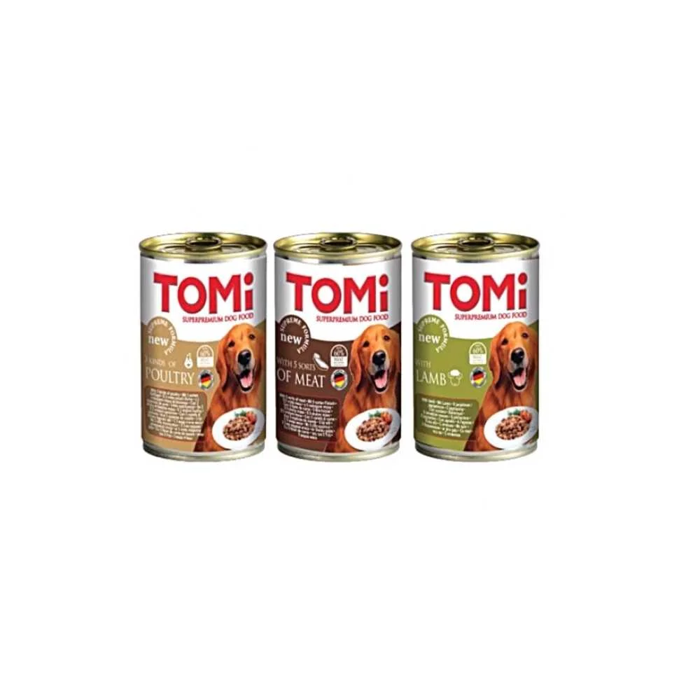 TOMI Dog konzerva za pse - Pet vrsta mesa 24x400g