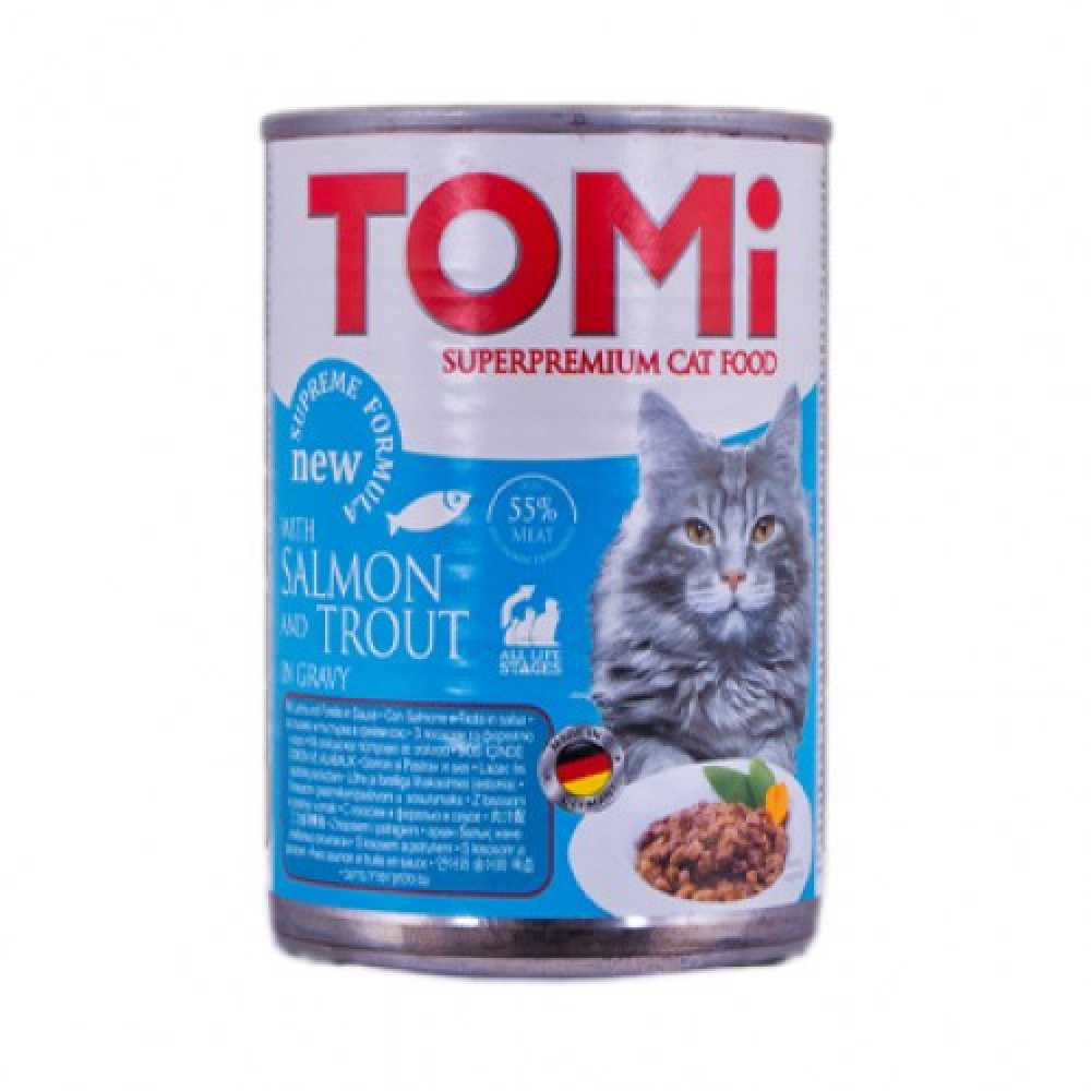 TOMI Cat konzerva za mačke - Losos i pastrmka 24x400g