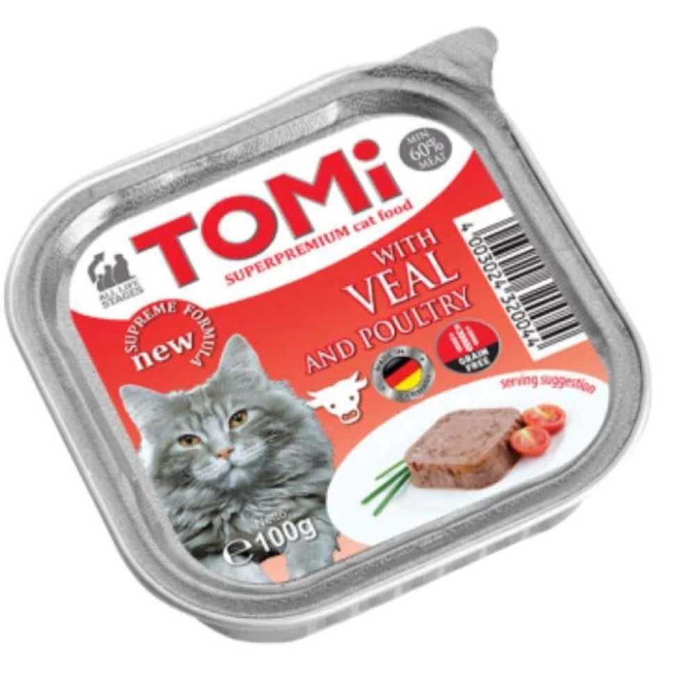 TOMI Cat pašteta za mačke - Teletina i živina 100g