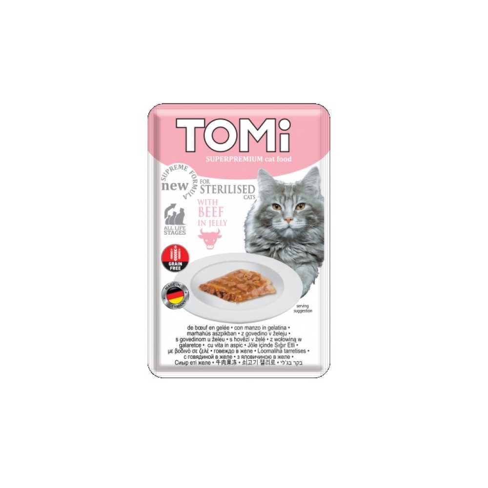 TOMI Cat Sterilised sos za mačke - Govedina 85g