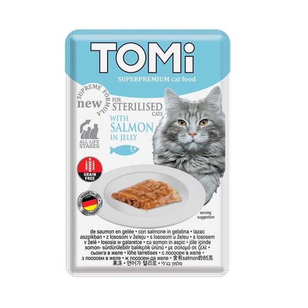 TOMI Cat Sterilised sos za mačke - Losos 85g