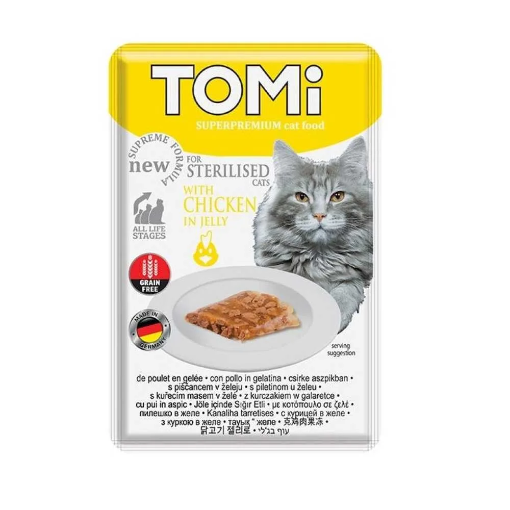 TOMI Cat Sterilised sos za mačke - Piletina 85g