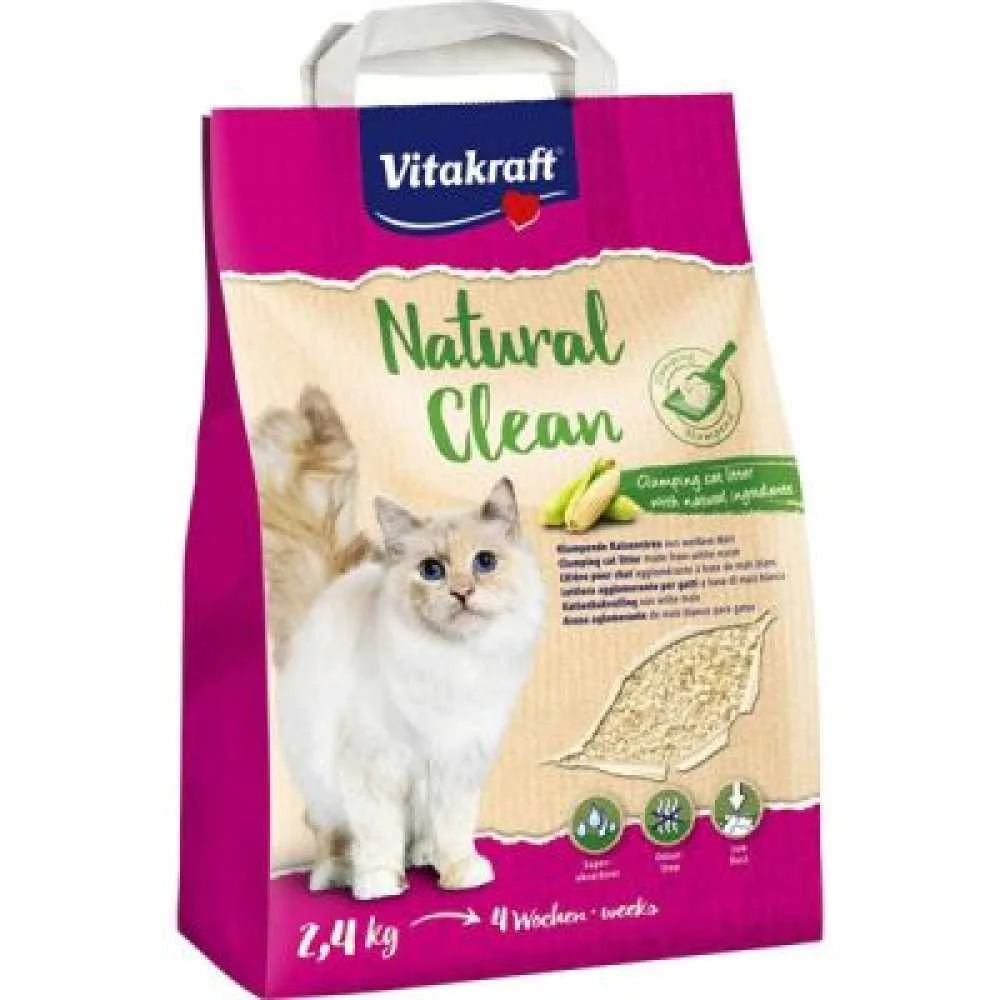 Vitakraft Natural Clean kukuruzni posip za mačke 2.4kg