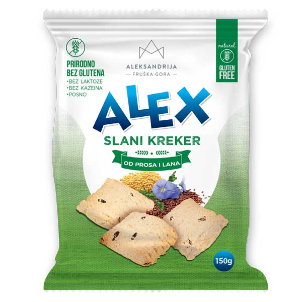 Alex slani kreker od prosa i lana bezglutenski