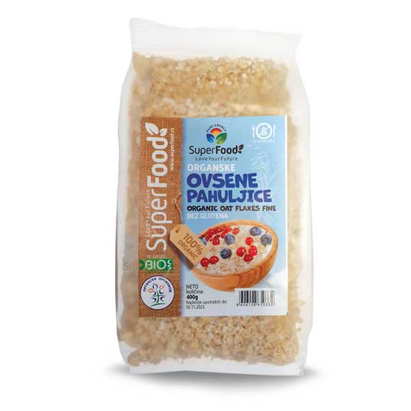 Ovsene pahuljice bez glutena organske instant 400g