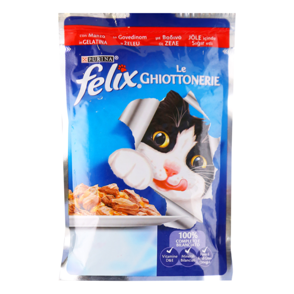 Felix Le Ghiottonerie kesica za macke, govedina u zeleu, 85gr