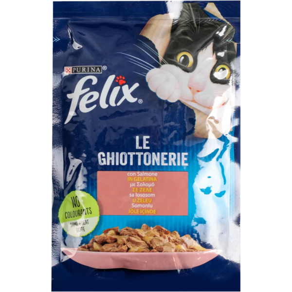 Felix Le Ghiottonerie kesica za macke, losos u zeleu, 85gr