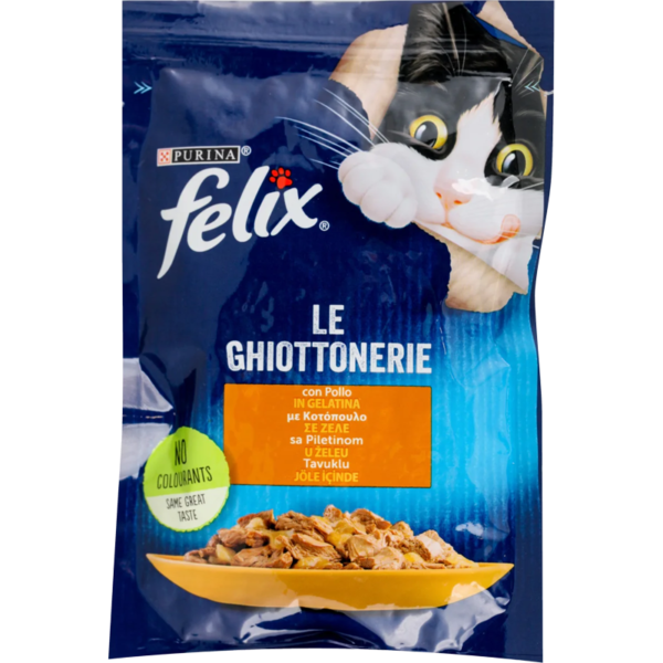 Felix Le Ghiottonerie kesica za macke, piletina u zeleu, 85gr