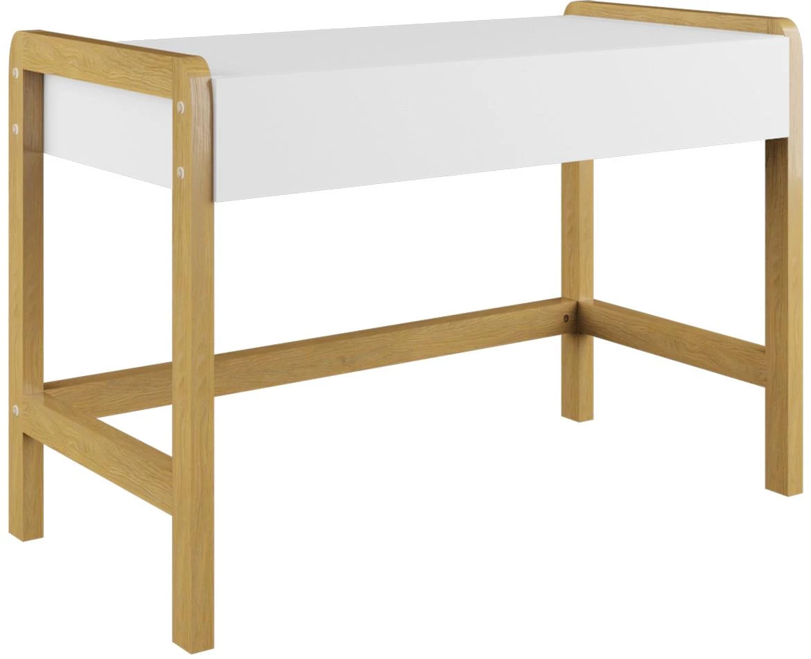 Victor radni sto 1 fioka 100x60x76 cm beli/natur