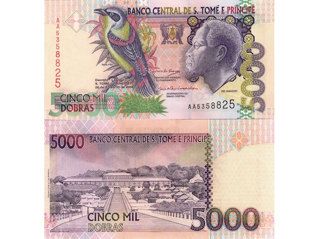 Sao Tome e Principe 5.000 Dobras 2004 UNC, P-65