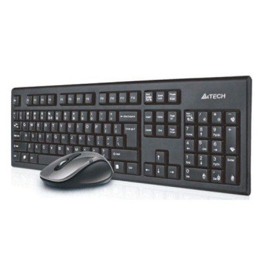 A4Tech Bežična tastatura(membranski tasteri US) i miš(2000dpi) crna boja | A4-7100N