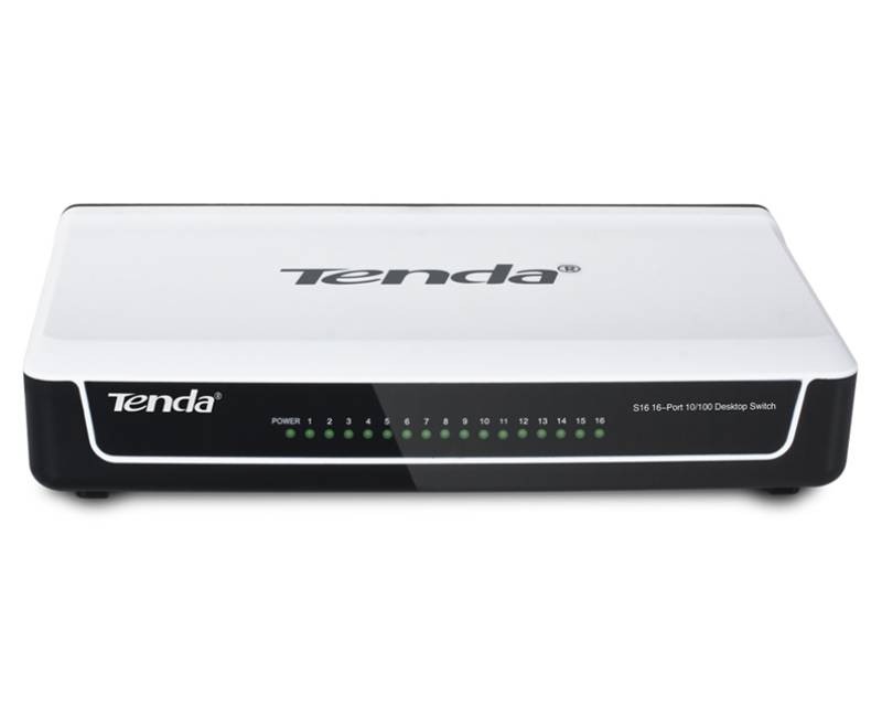 TENDA S16 16-Port 10 100 Desktop Switch