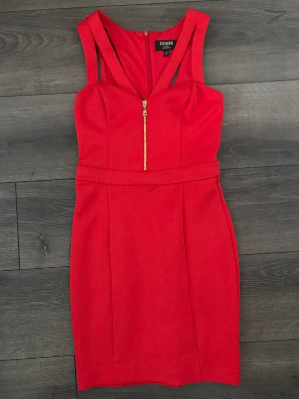 Original GUESS bodycon crvena haljina, XS veličine