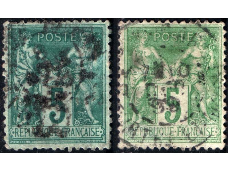 kt607f 1876-81 FrancaiseR Mi59 II(-o-)