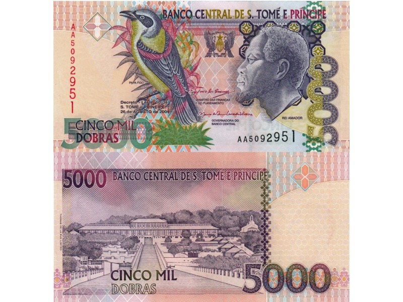 Sao Tome e Principe 5.000 Dobras 2004 UNC, P-65