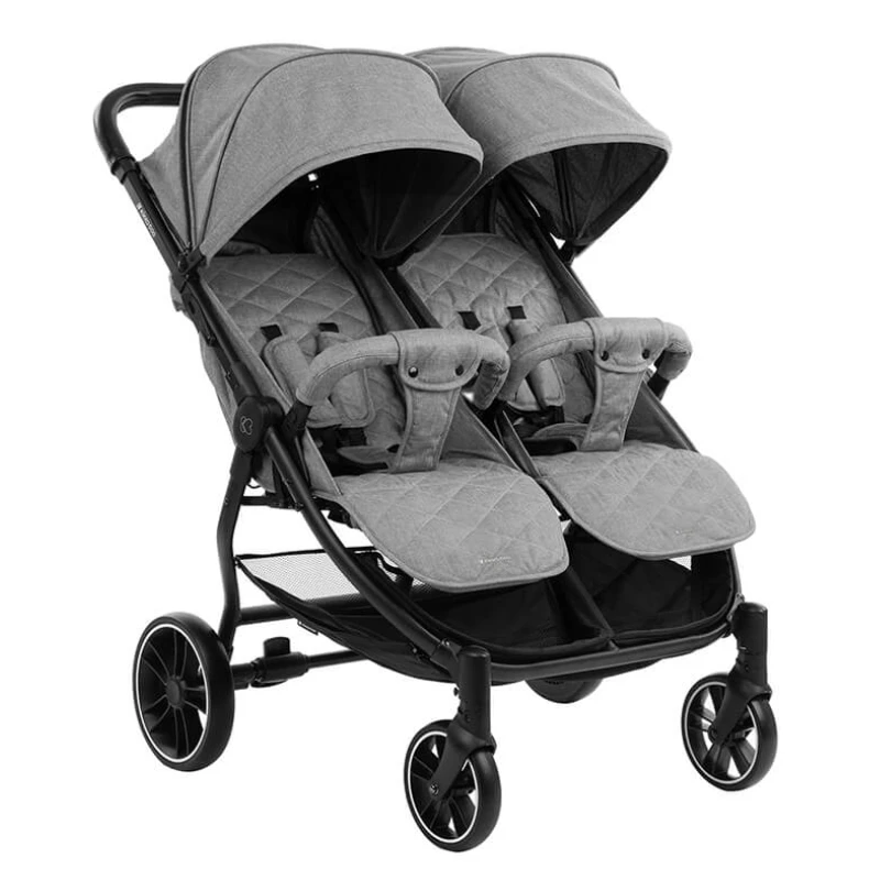 Kikka Boo Happy 2 kolica za blizance Light Grey, 0m+