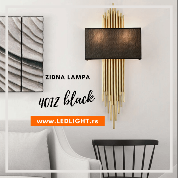 Zidna lampa 4012 brass & black