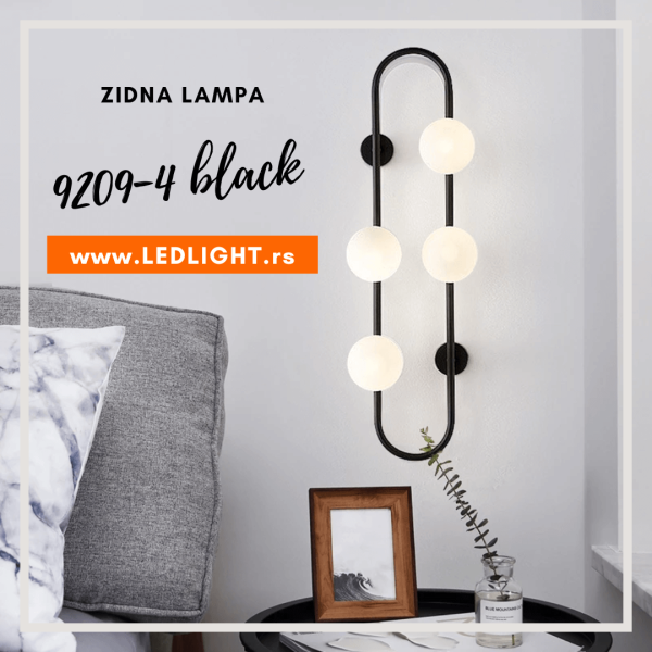 Zidna lampa 9209-4 black