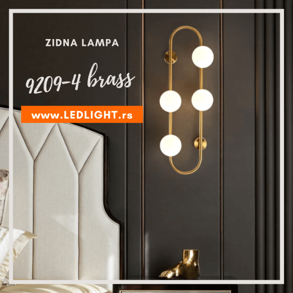 Zidna lampa 9209-4 brass