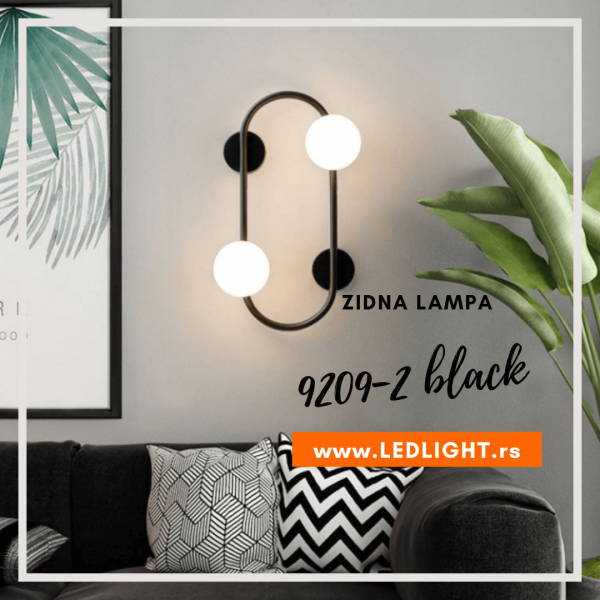 Zidna lampa 9209-2 black